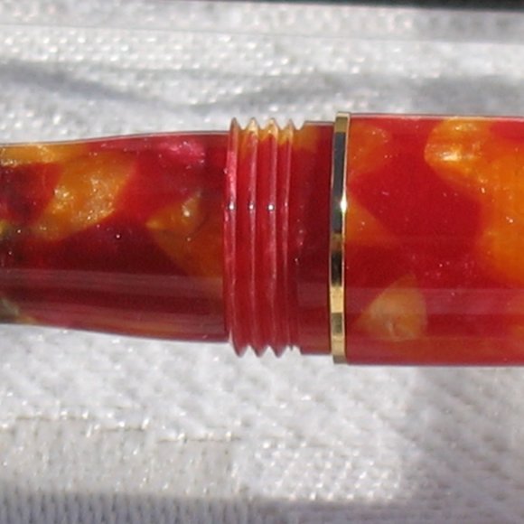 Signum | Office | Signum Ornamenta Red Celluloid Vermeil Gold Fpen ...